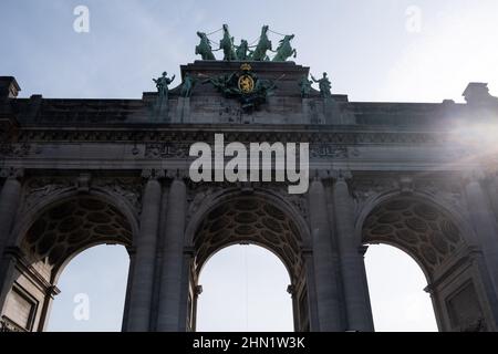 Belgium, Brussels, Winter 2021. Illustration of daily life in Brussels, capital of Belgium ...