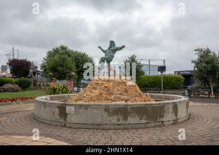 The Jolly Fisherman statue in Compass Gardens,Tower Gardens near the ...