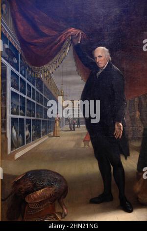 The Artist in His Museum (1822) by American artist Charles Willson ...