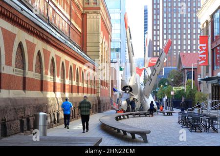 Grumman Greenhouse sculpture by Jordan Griska display at Lenfest Plaza ...