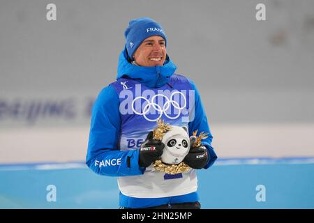 Quentin Fillon Maillet of France attends men's training prior to the ...