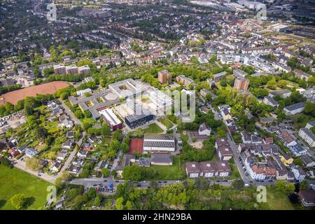 Aerial view, Städt. Gymnasium Broich, Städt. Realschule Broich, Broich ...
