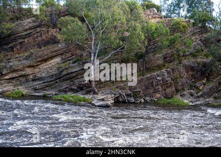 Dights Falls and weir on the Yarra River, Abbotsford, Melbourne ...