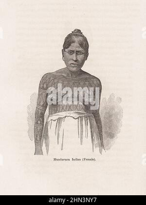Mundurucu Indian Female, Portrait of a Woman of the Munduruku ...