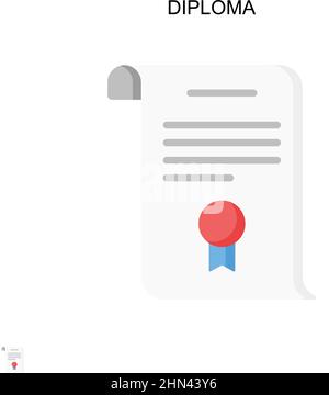 Diploma Simple vector icon Stock Vector Image & Art - Alamy