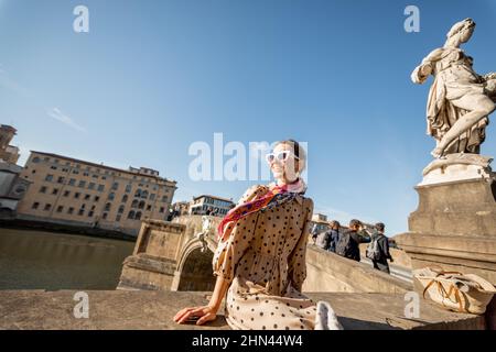 Woman traveling in Florence, Italy Stock Photo - Alamy