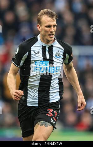Dan Burn #33 of Newcastle United heads close for Newcastle United ...