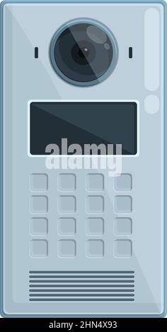 Electronic intercom icon cartoon vector. Video door. Phone system ...