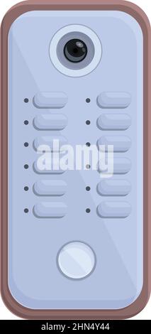 Intercom phone icon cartoon vector. Door system. Security camera ...