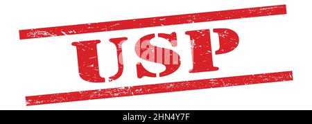 USP red grungy rectangle stamp sign Stock Photo - Alamy