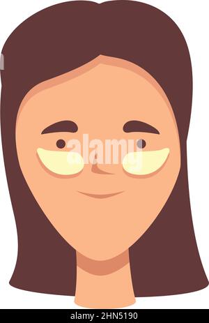 Student girl eye patch icon cartoon vector. Skin pack. Apply pad ...