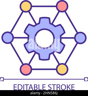 Setting of digital network RGB color icon Stock Vector Image & Art - Alamy