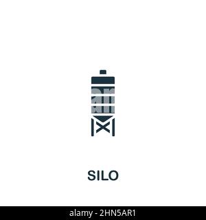 Silo icon. Monochrome simple Silo icon for templates, web design and ...