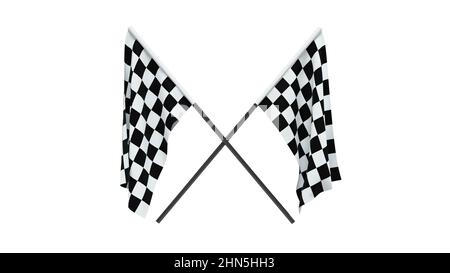A 3D rendering of a Finish Flag on a white background Stock Photo - Alamy