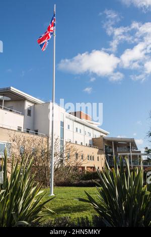 The exterior of Queen Mary's Hospital, Roehampton, London, England, UK ...