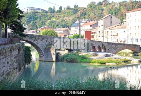 Lobregat River as it passes through Gironella Barcelona Spain Stock Photo - Alamy