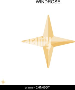 Windrose Simple vector icon. Illustration symbol design template for ...