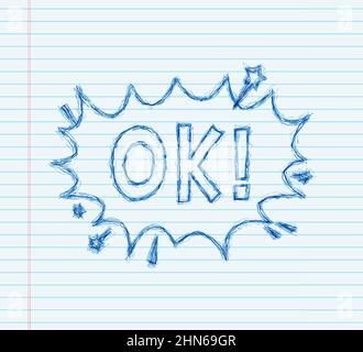 Super OK - Comic book style phrase on abstract background Stock Vector ...