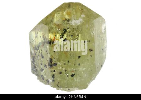 apatite from Durango, Mexico isolated on white background Stock Photo ...