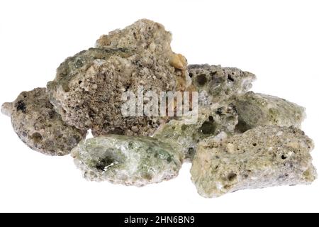 trinitite from Trinity Site, New Mexico isolated on white background ...
