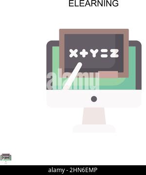 Elearning Simple vector icon. Illustration symbol design template for ...