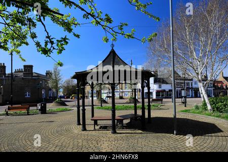 The bandstand at Chatteris town, Cambridgeshire, East Anglia, England ...