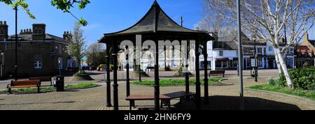 The bandstand at Chatteris town, Cambridgeshire, East Anglia, England ...