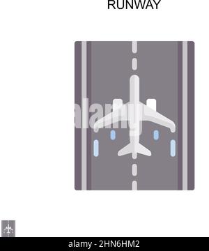Runway Simple vector icon. Illustration symbol design template for web ...