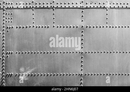 Abstract detail of fuselage and rivets on a military aircraft Stock ...