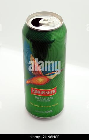 Kingfisher Premium Lager Indian beer can Stock Photo - Alamy