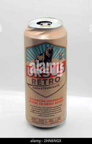 Ursus (bear) romanian beer can Stock Photo - Alamy