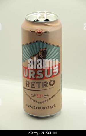 Ursus (bear) romanian beer can Stock Photo - Alamy