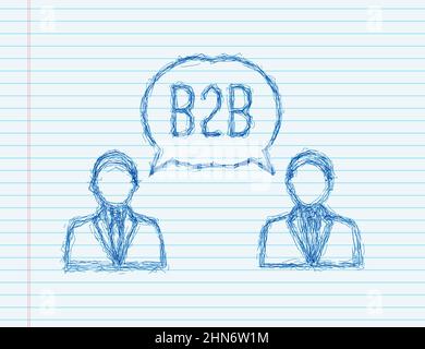 B2B sales person selling products. Business-to-business sales, B2B ...