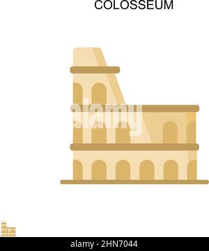Colosseum Simple vector icon. Illustration symbol design template for ...