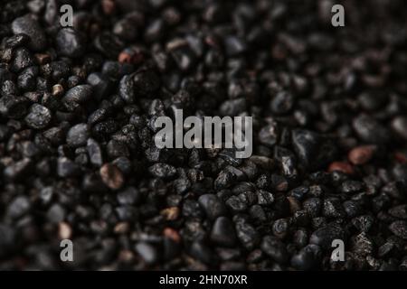 Close-up of black lava sand beach, Iceland Stock Photo - Alamy