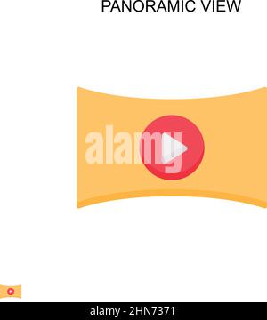 Panoramic View Simple vector icon. Illustration symbol design template ...