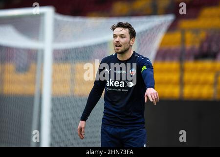 Farum, Denmark. 14th Feb, 2022. Erik Marxen (15) of FC Nordsjaelland ...