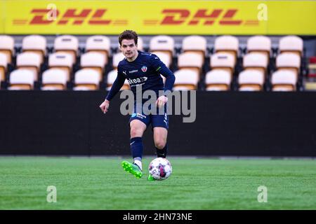 Farum, Denmark. 14th Feb, 2022. Adam Kaied (14) of Helsingborg IF seen ...