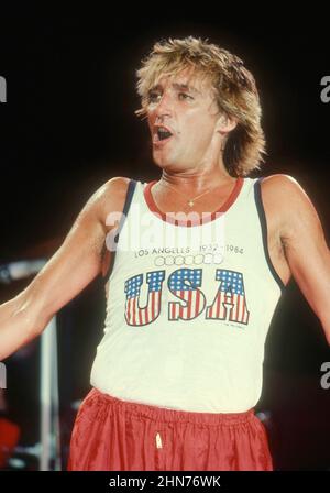 LOS ANGELES, CA - 1970s: Rod Stewart performing in Concert circa 1970's ...