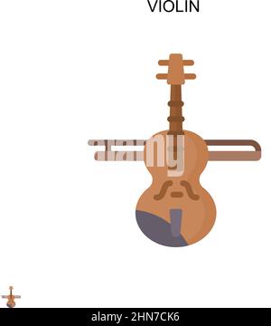 Violin Simple vector icon. Illustration symbol design template for web ...