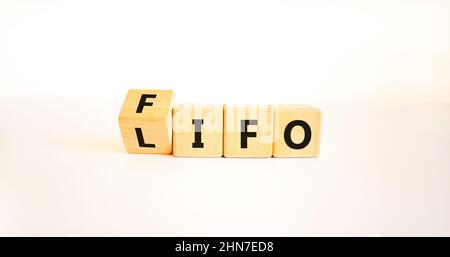 FIFO first in first out symbol. Concept words FIFO first in first out ...