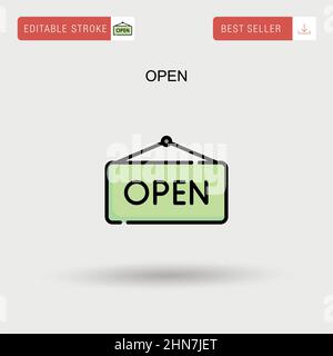 Open Simple vector icon Stock Vector Image & Art - Alamy