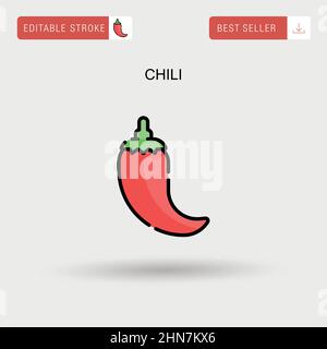 Chili Simple vector icon Stock Vector Image & Art - Alamy