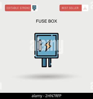 Breaker off icon simple vector. Fuse box. Fuse panel Stock Vector Image ...