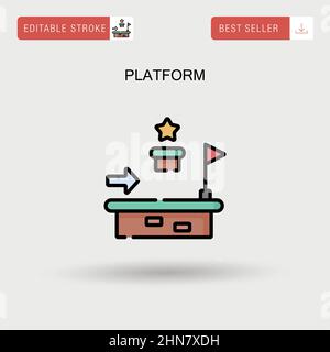 Platform Simple vector icon. Illustration symbol design template for ...
