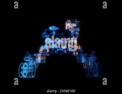 Particle hologram of Mars rover Stock Photo - Alamy