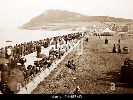 Bray promenade and Bray Head, Ireland, Victorian period Stock Photo - Alamy