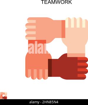 Teamwork-1 Simple vector icon Stock Vector Image & Art - Alamy