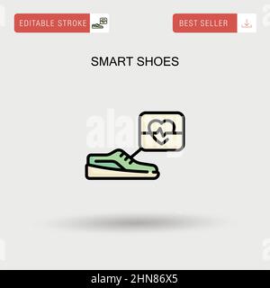 Pair of brown leather shoes with laces is standing upright on a white ...