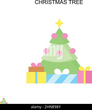 Christmas-tree-1 Simple vector icon Stock Vector Image & Art - Alamy